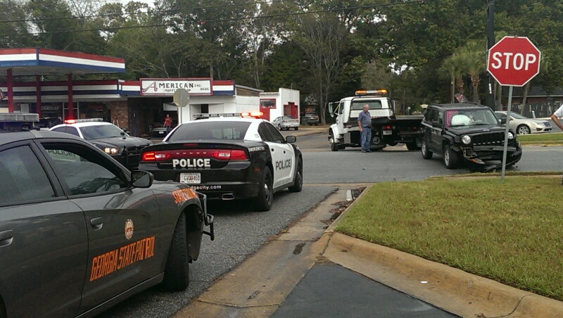 Two vehicles towed away after wreck involving Bainbridge police car ...